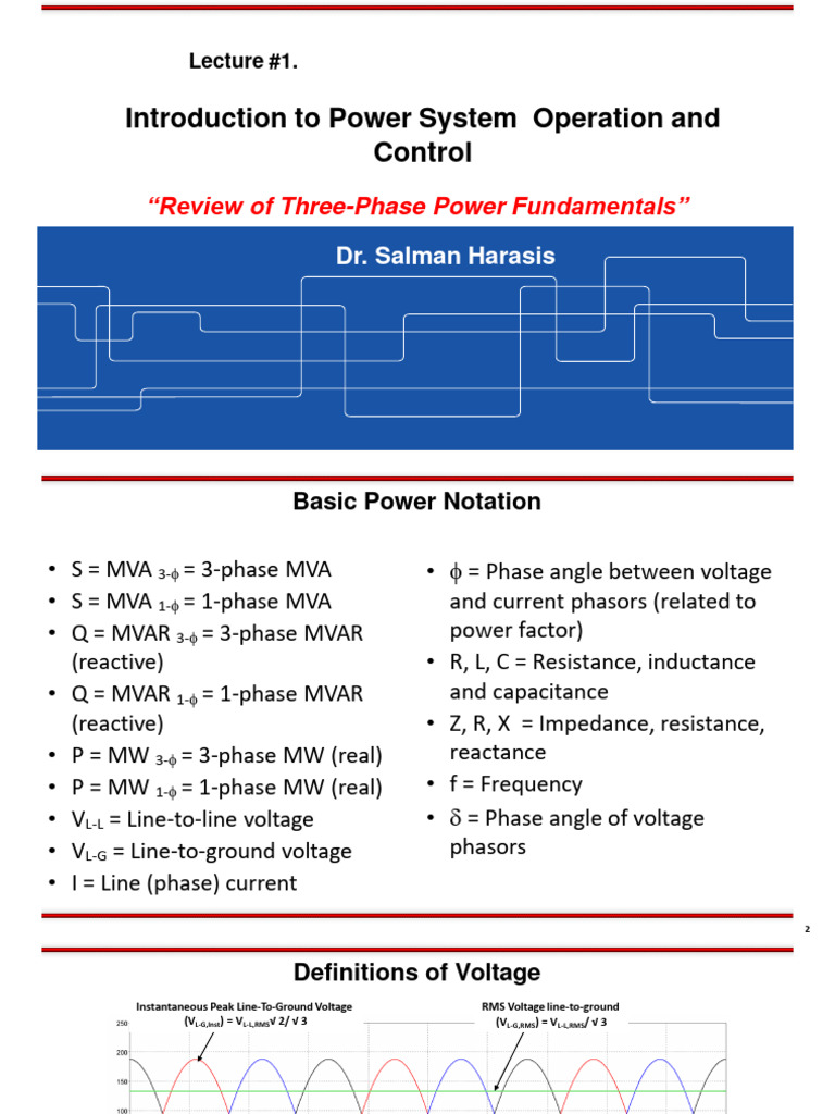 Introduction To Power System Operation and Control | PDF | Electrical ...