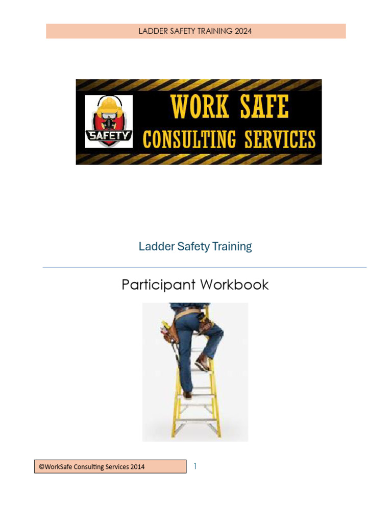 Ladder Safety Training Workbook WS | PDF | Ladder | Insulator (Electricity)