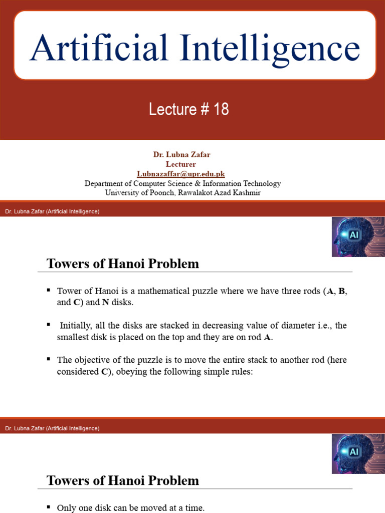 Lecture # 18(AI) | PDF | Computer Programming | Algorithms