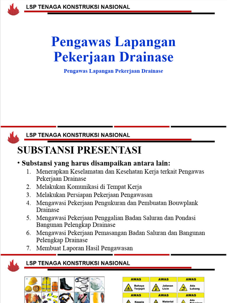 Pengawas PENGAWAS Lapangan Pekerjaan Drainase | PDF | Teknologi & Rekayasa