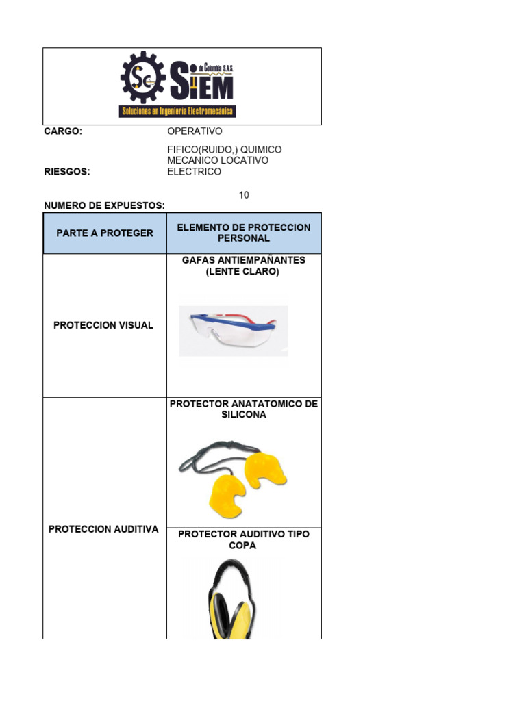 Elementos de Protección Personal en Trabajos de Riesgo | PDF | Soldadura | Construcción