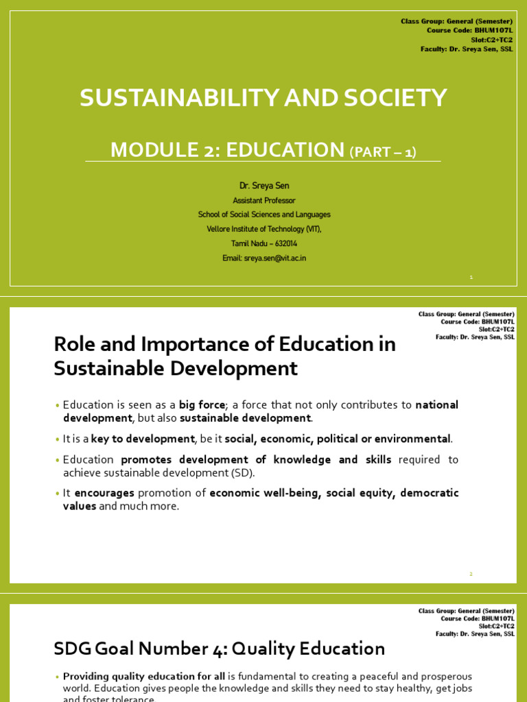 7 Module 2 Role And Importance Of Education In Sustainable Development