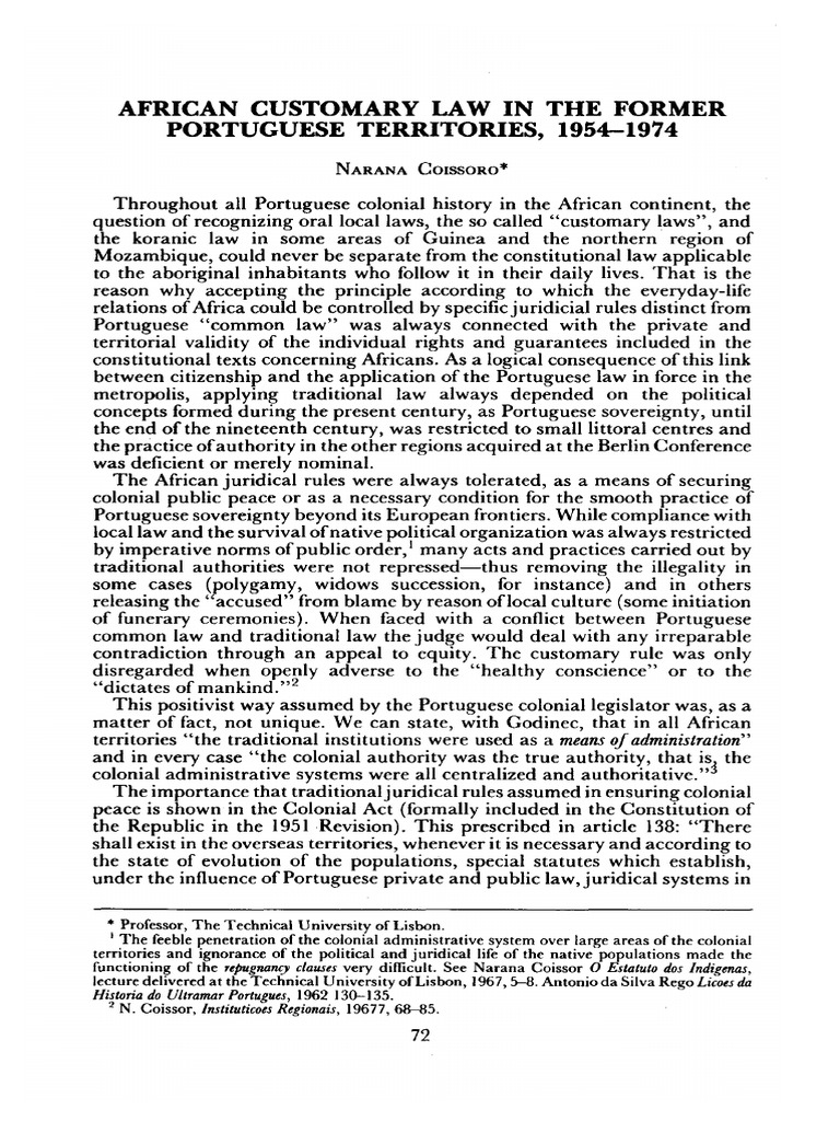 African Customary Law in Colonies | PDF | Common Law | Justice