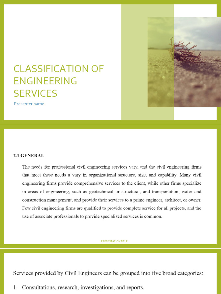 CHAPTER 2-CLASSIFICATION OF SERVICES | PDF