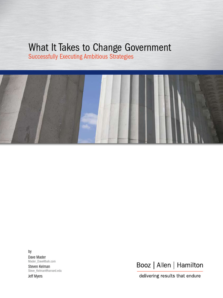 what-it-takes-change-gov-viewpoint | PDF | Strategic Planning | United ...