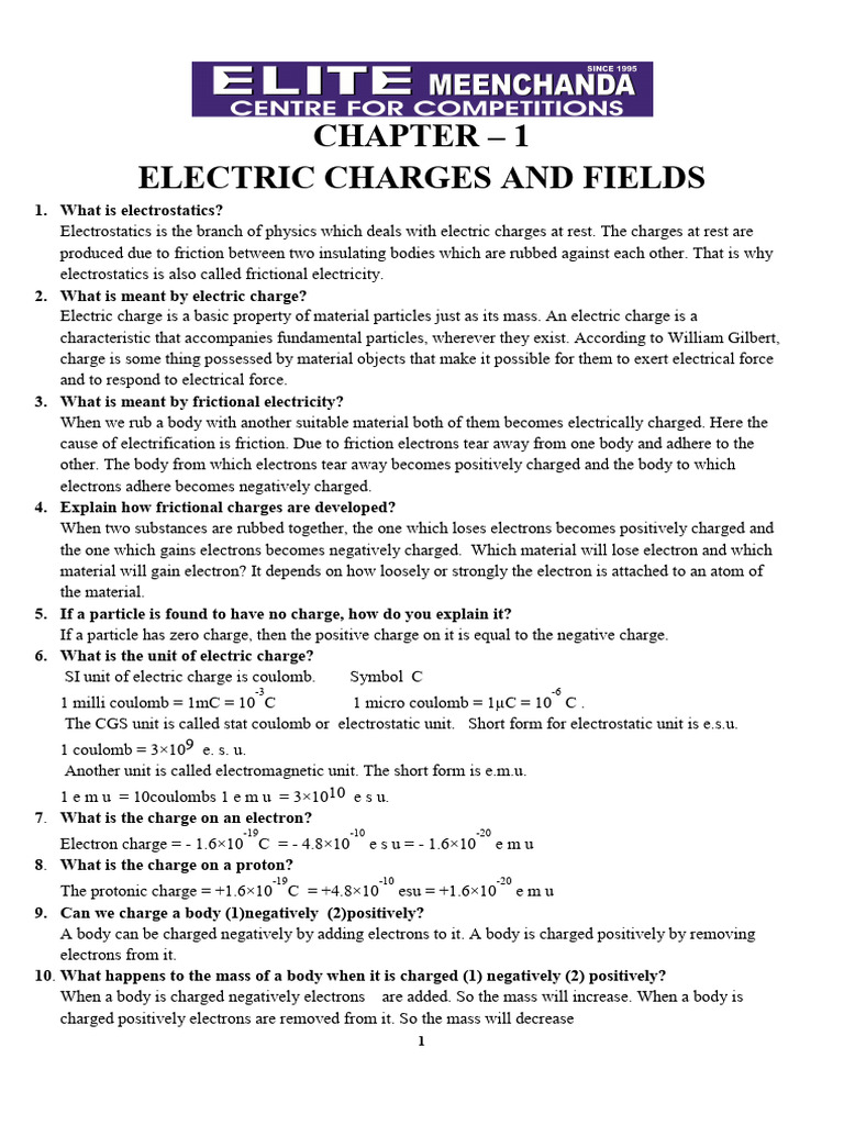 Understanding Electric Charges and Fields | PDF | Electric Charge | Flux