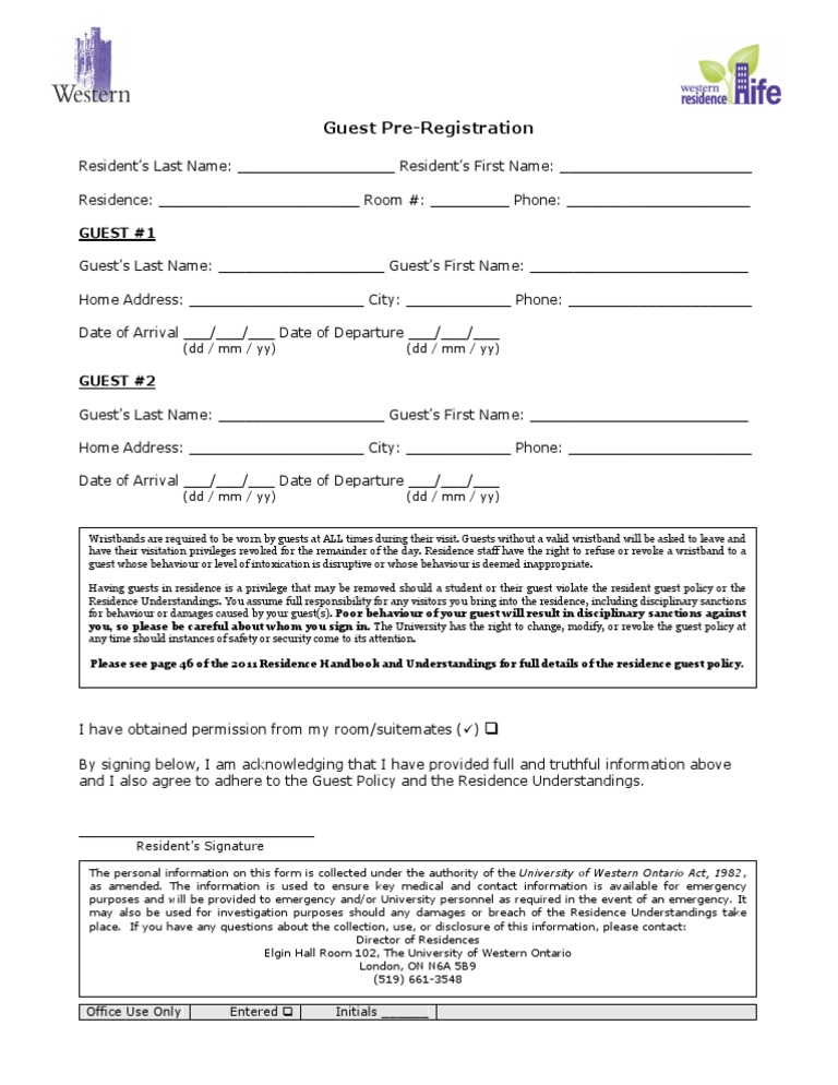 Guest Registration | PDF