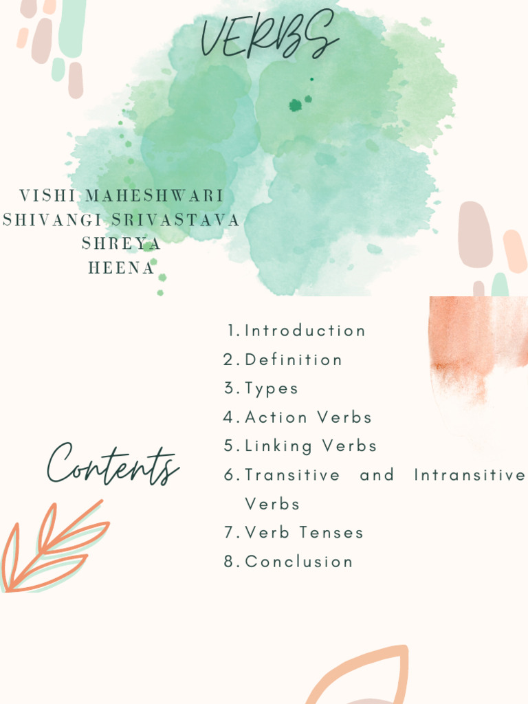 Verbs | PDF | Verb | Grammatical Tense