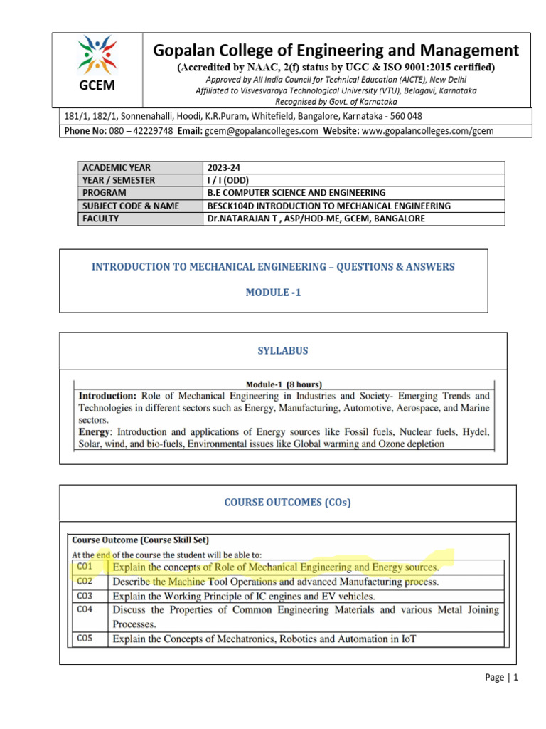 Ime - Module 1 - Q & A | PDF | Nuclear Power | Nuclear Fuel
