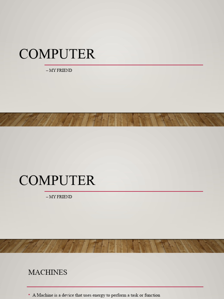 Computer - My Friend | PDF