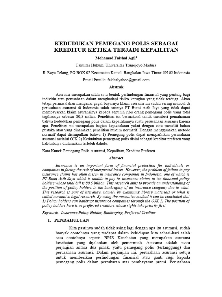 Universitas Trunojoyo - Mohamad Faishal Agil | PDF Universitas Trunojoyo - Mohamad Faishal Agil | PDF