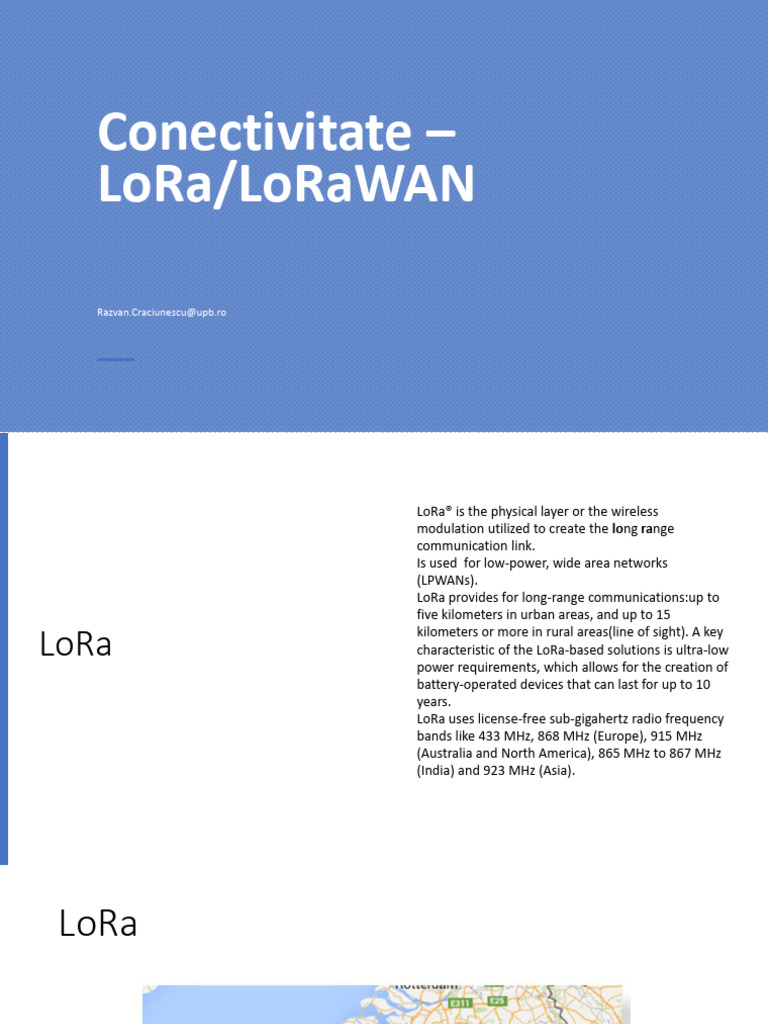 7. Conectivitate LoRa | PDF | Telecommunications Engineering | Information And Communications ...