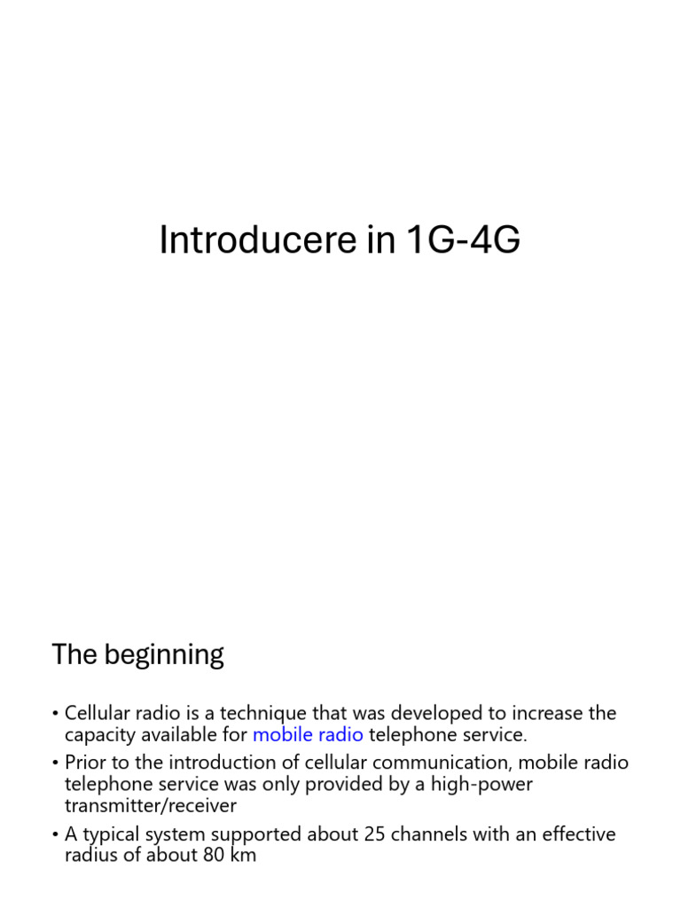 1G-4G - Introduction | PDF | Cellular Network | Channel Access Method