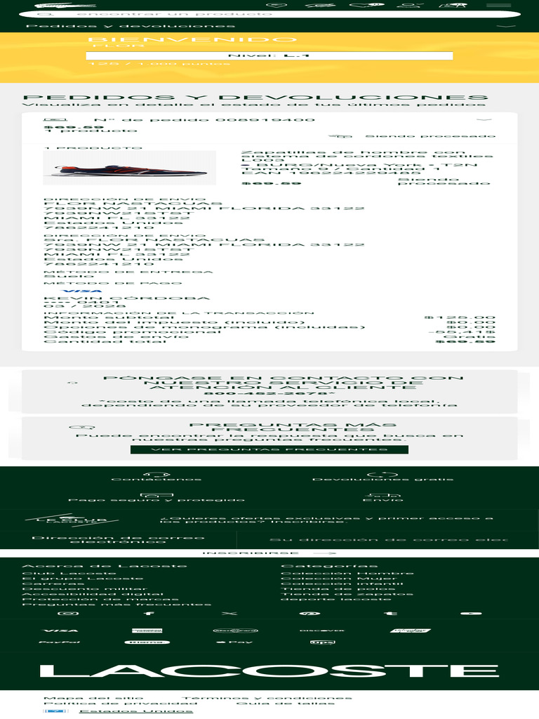 httpswww.lacoste.comusaccountorders | PDF | ciberespacio | Tecnologías de la información