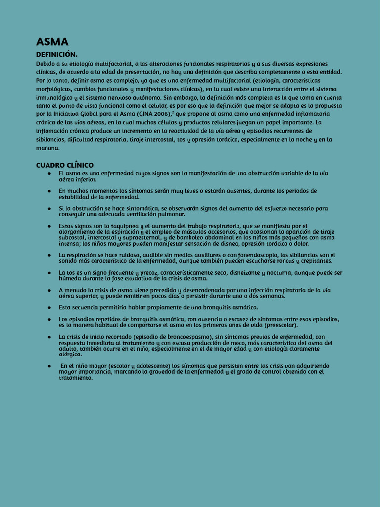 Asma 1 | PDF | Asma | Enfermedades y trastornos