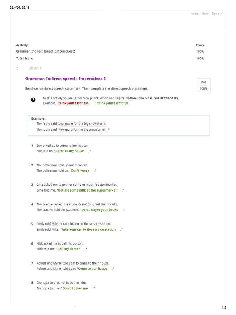 Grammar_ Indirect speech_ Imperatives 2 – Mode_ report – Unit 5 ...