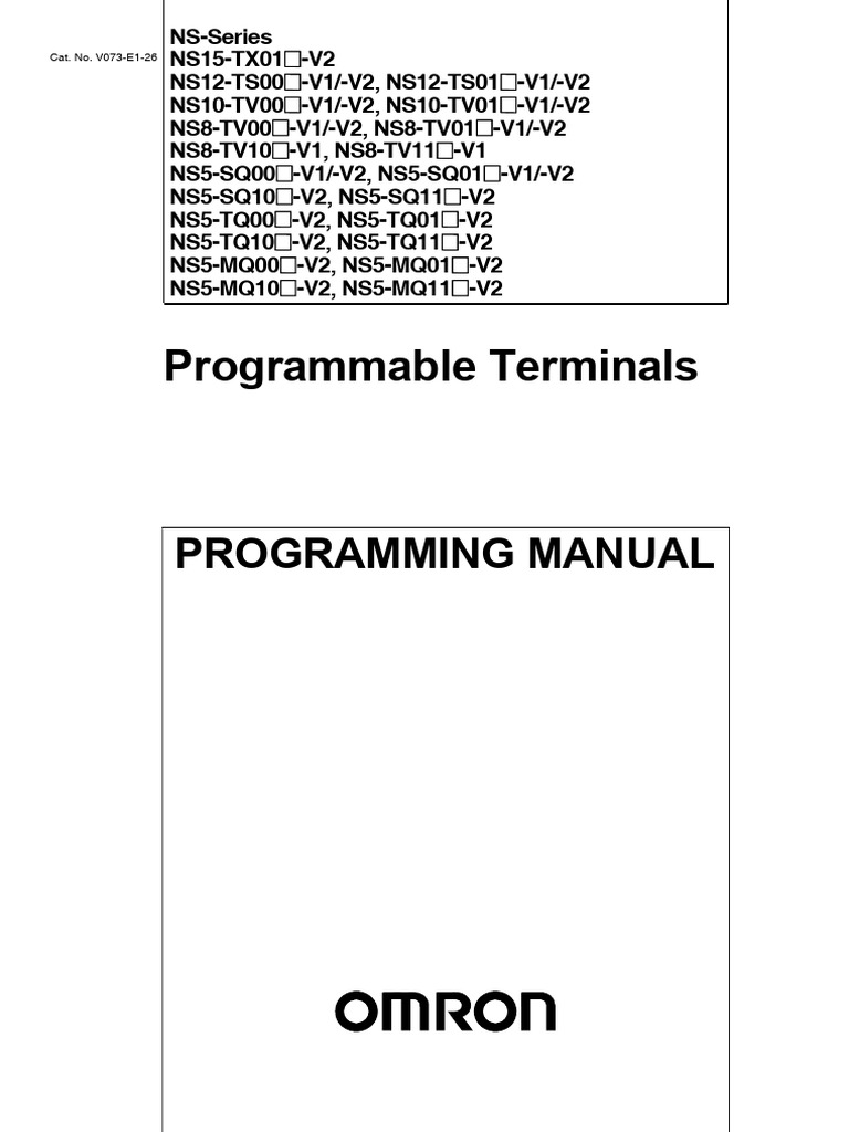 v073 Ns Series Programming Manual En | PDF | Programmable Logic Controller | Legal Liability