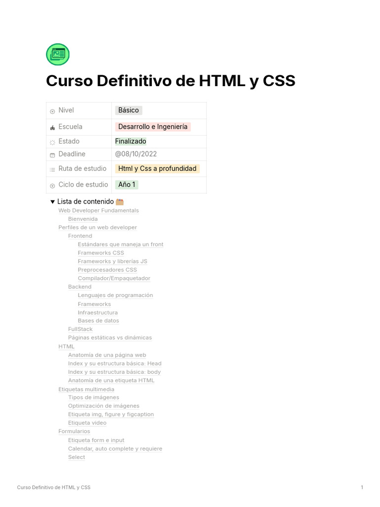 Apuntes del Curso Definitivo de HTML y CSS | PDF | HTML | Script Java Apuntes del Curso Definitivo de HTML y CSS | PDF | HTML | Script Java