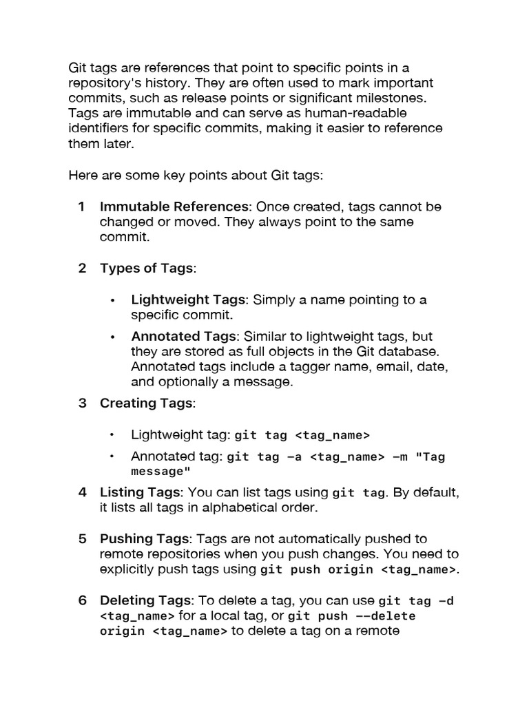 GIT Tags | PDF | Computers