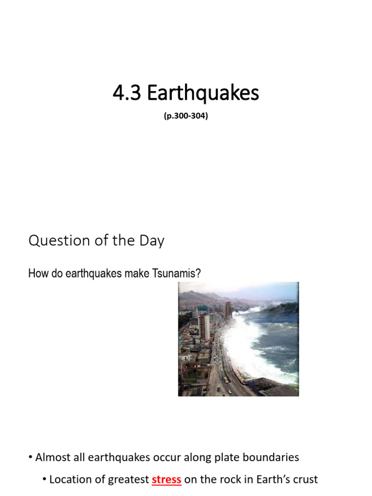 4.3 Earthquakes | PDF | Earthquakes | Geological Hazards