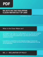 RA 9275 | PDF | Sewage Treatment | Water Pollution