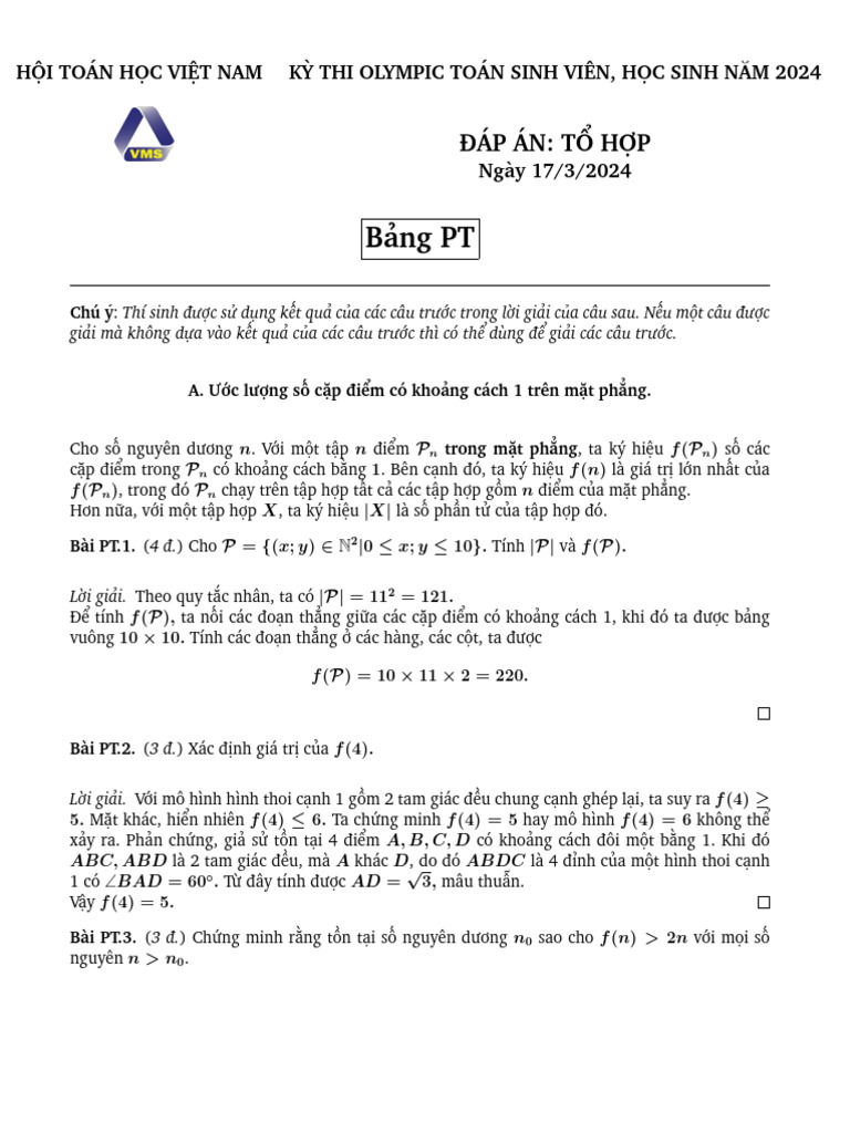 OPT 2024 Day2 Dap An | PDF