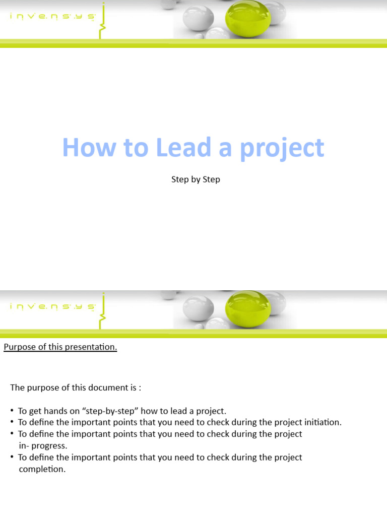 How To Lead A Project | PDF | Computing | Information Technology