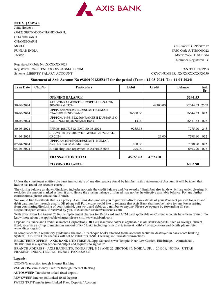 Account STMT | PDF | Banks | Debit Card