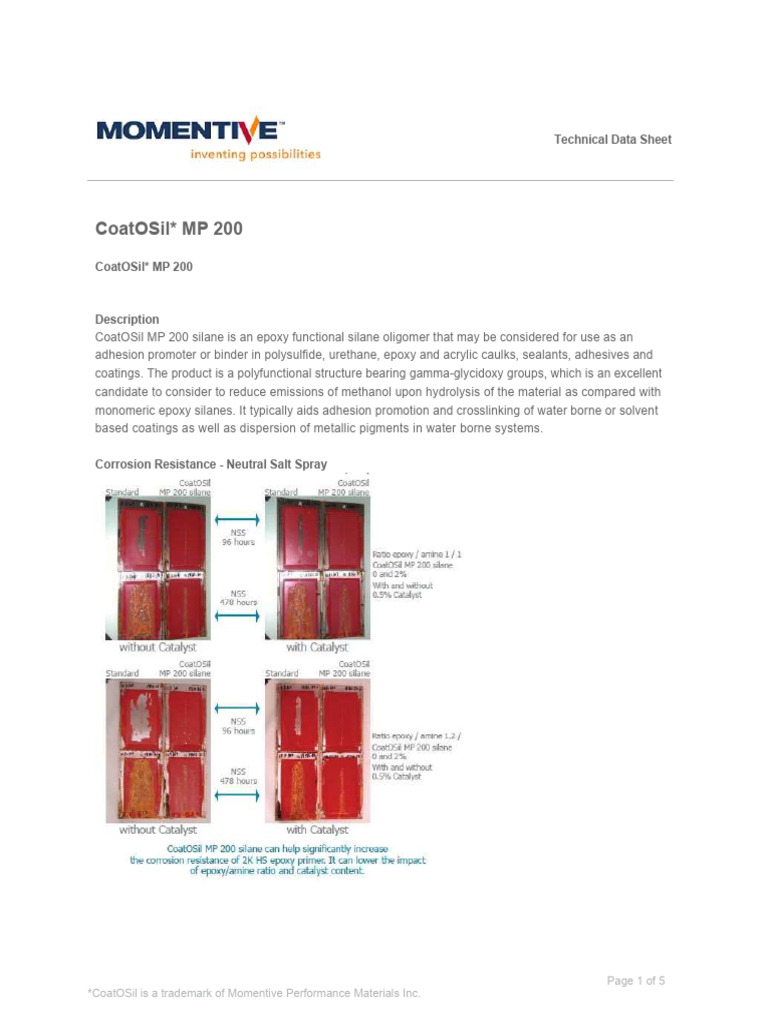 Coatosil MP 200 | PDF | Epoxy | Paint