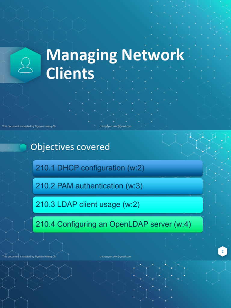 Lesson 11 - Managing Network Clients | PDF | Data Management | Communications Protocols