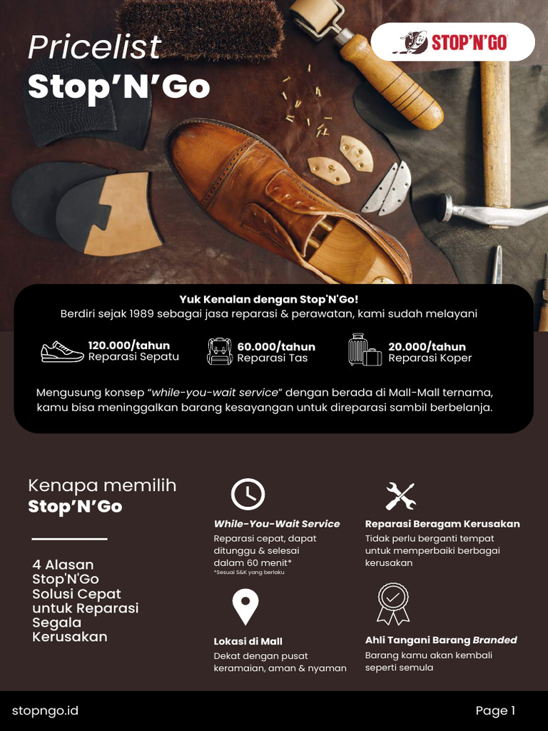 Pricelist Stopâ Nâ Go | PDF