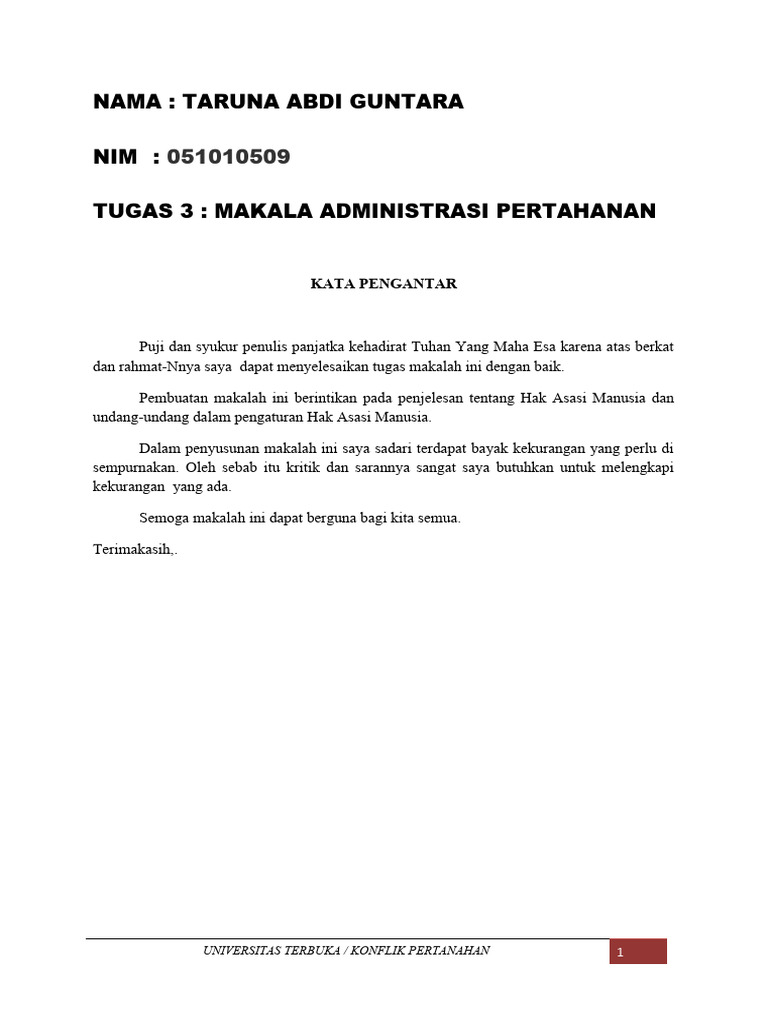 Tugas 3 Makala Administrasi Pertanahan | PDF | Hukum