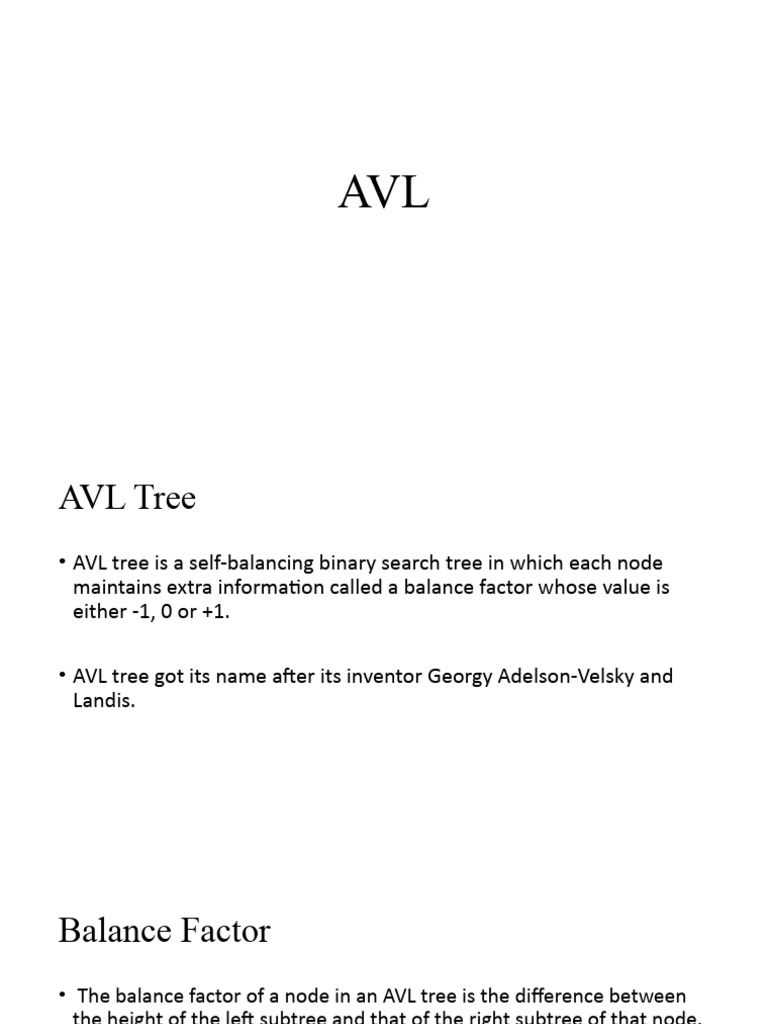 Lecture No 16 - AVL Tree | PDF | Algorithms And Data Structures
