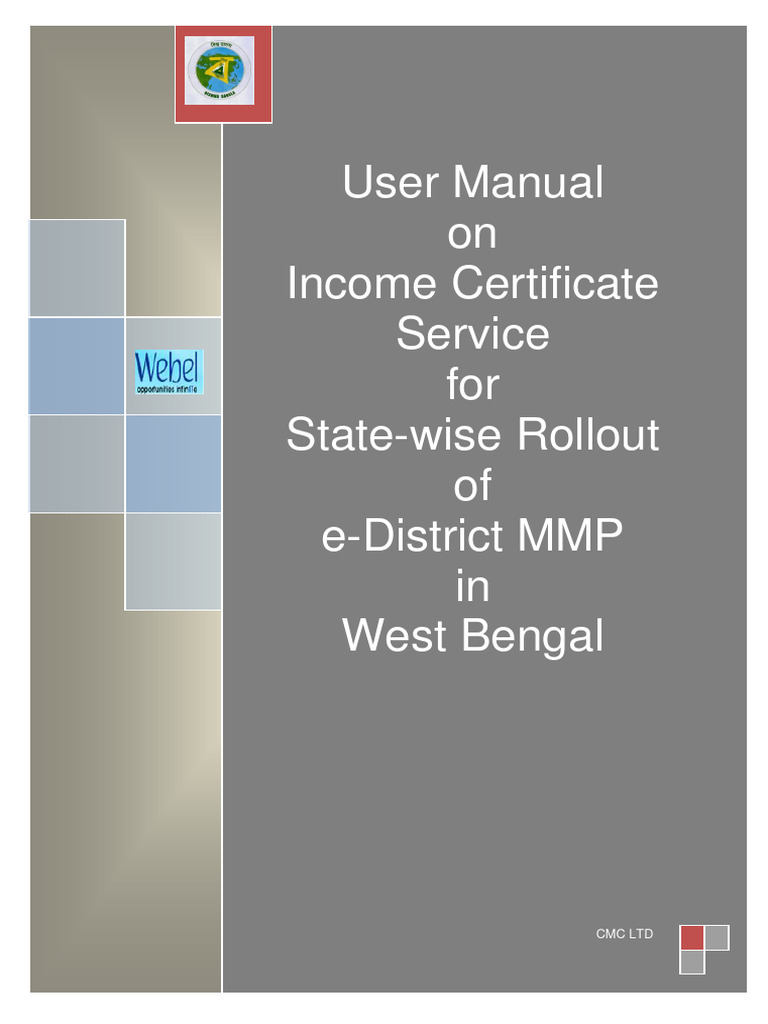 WB EDistrict User Manual Applicant Income Certificate 0.3 24mar15 | PDF ...