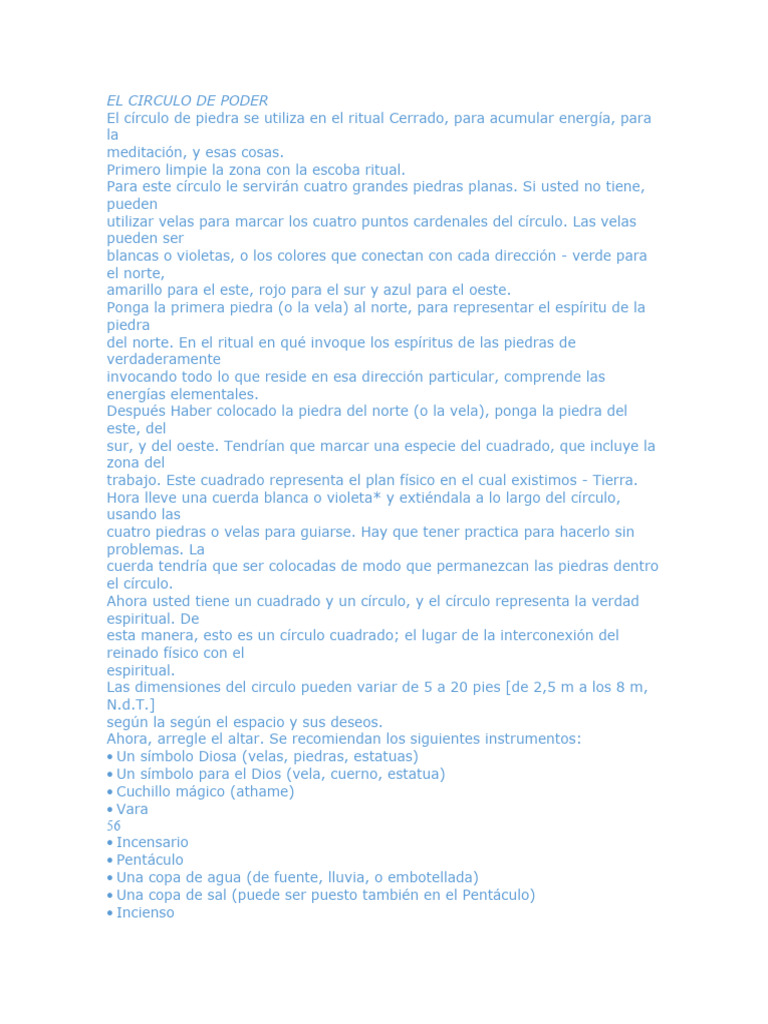 Creación del Círculo de Poder Mágico | PDF | Luna | Vela