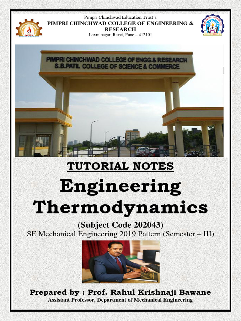 Engineering Thermodynamics: Tutorial Notes | PDF | Entropy | Thermodynamics