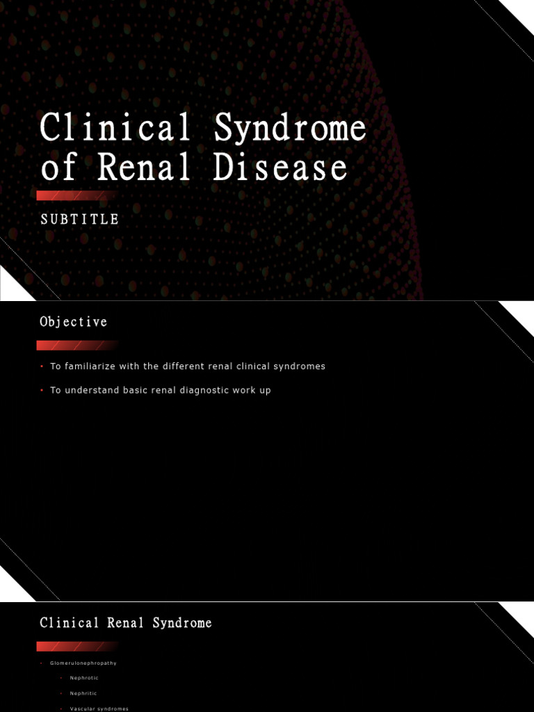 Clinical Syndromes of Renal Disease | PDF | Internal Medicine ...