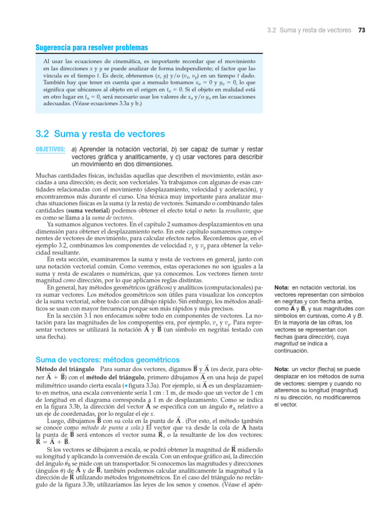 Descomposicion De Vectores Pdf Vector Euclidiano Triángulo