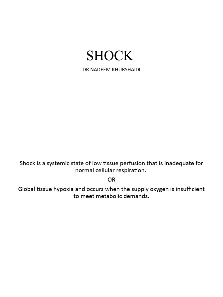 Shock | PDF | Shock (Circulatory) | Bleeding