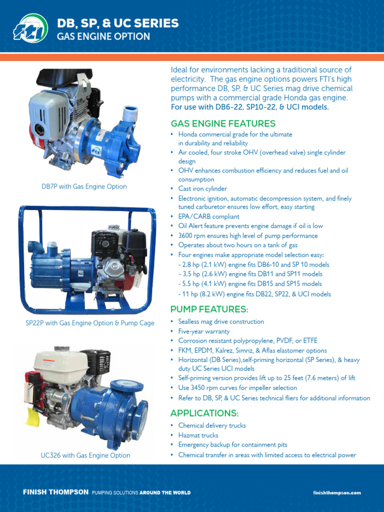 Flyer CP Gasengineoption | PDF | Engines | Pump