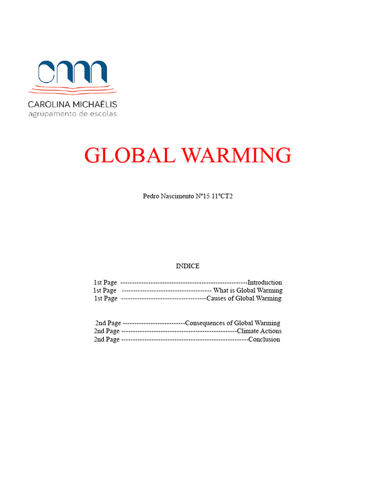 Understanding Global Warming Causes & Effects | PDF | Climate Change ...