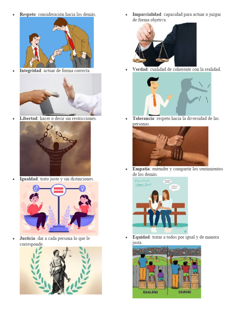 20 Valores Humanos Esenciales | PDF | Ciencias sociales | Filosofía