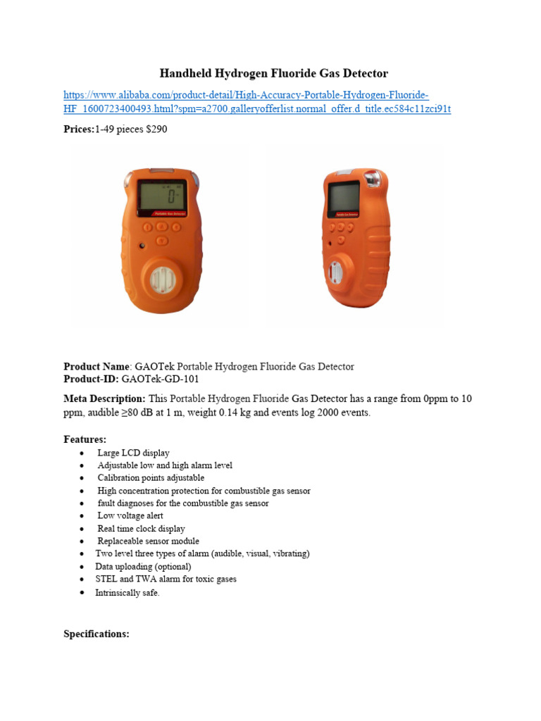 HandHeld Hydrogen Fluoride Gas Detector-Ghousia Rashid - Camila - 21 ... HandHeld Hydrogen Fluoride Gas Detector-Ghousia Rashid - Camila - 21 ...