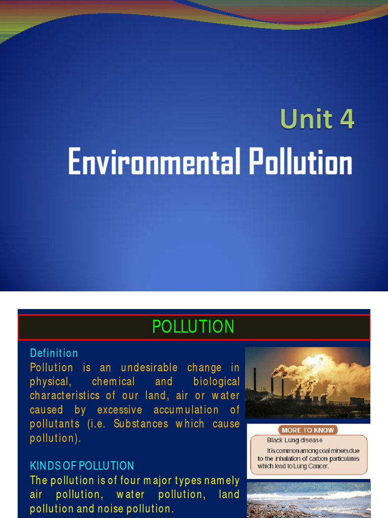 Unit 4 Environment Pollution | PDF | Waste | Water Pollution