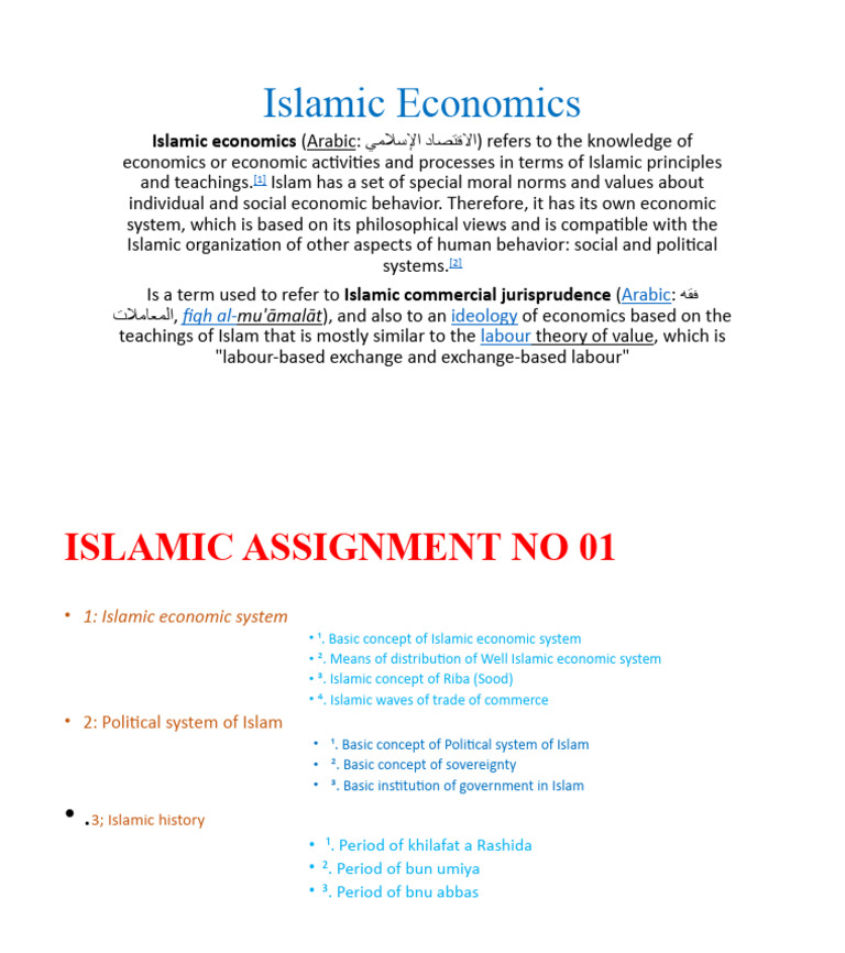 Understanding Islamic Economics | PDF | Finance & Money Management