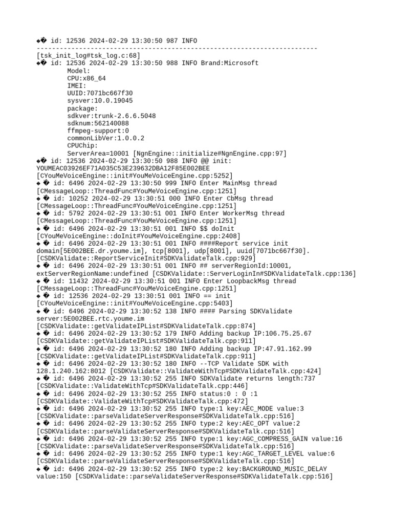 Ymrtc Log | PDF | Communications Protocols | Computing