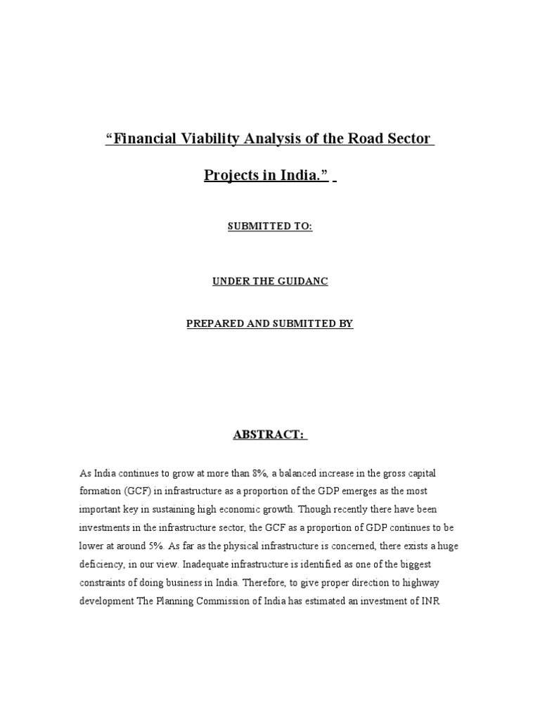 Financial Viability of India's Road Projects | PDF | Public–Private ...