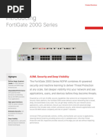 Fortigate 200F Series: Data Sheet | PDF | Computer Network | Cloud Computing