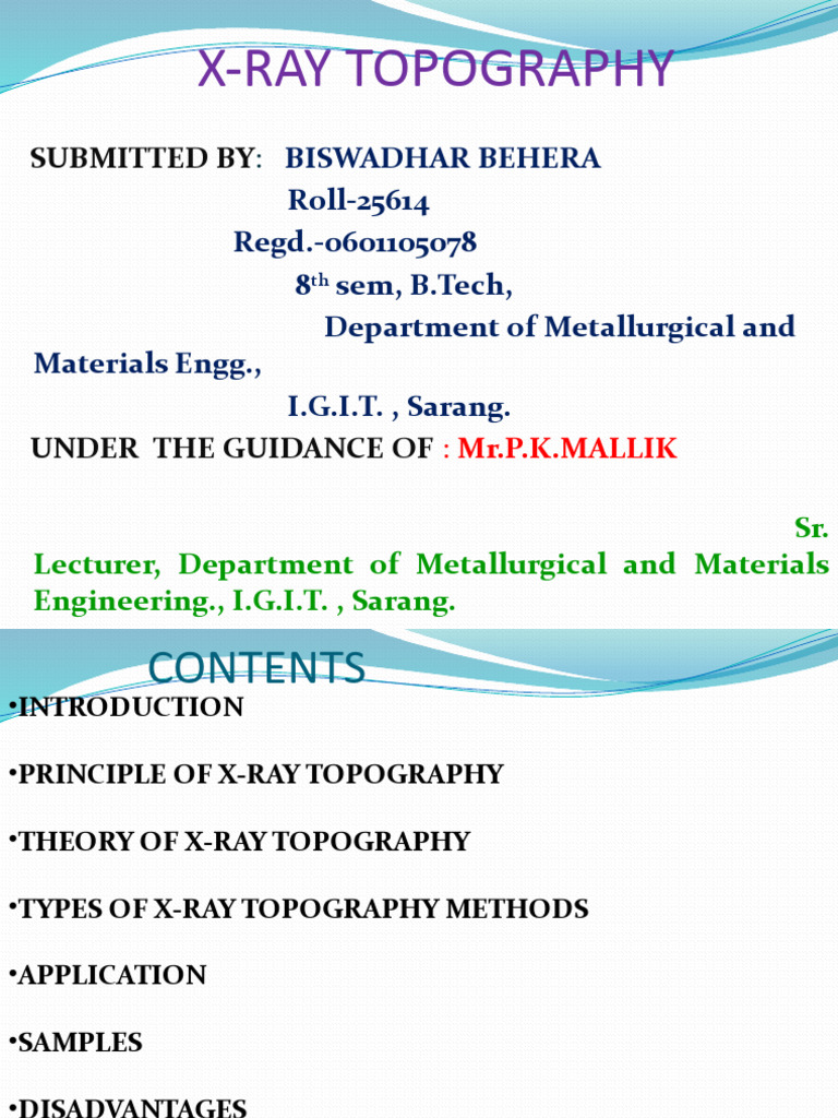 X-Ray Topography | PDF | X Ray Crystallography | Fracture