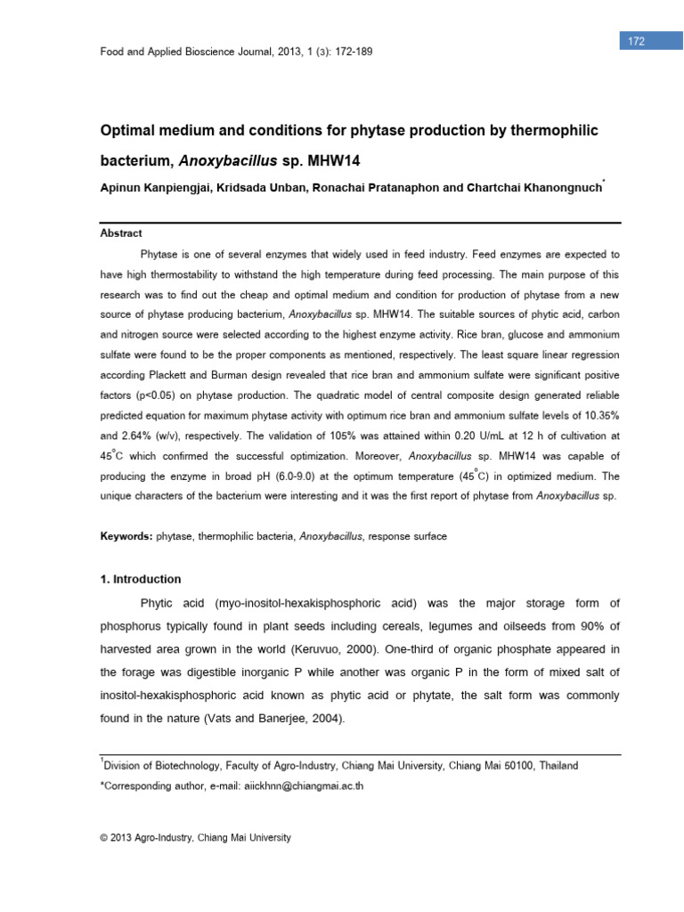 Adminagrocmu,+journal+manager,+15 Optimal+medium+and+conditions PDF | PDF | Biology